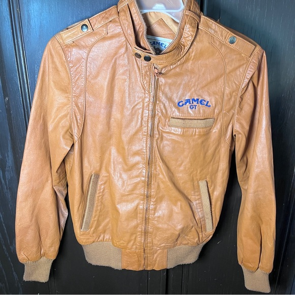 Camel | Jackets & Coats | Vintage Camel Gt Brown Leather Jacket | Poshmark